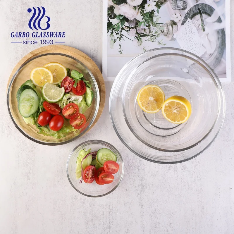 Factory Wholesale Glass Salad Bowl 4.5inch Glass Punch Mixing Lunch Box ...