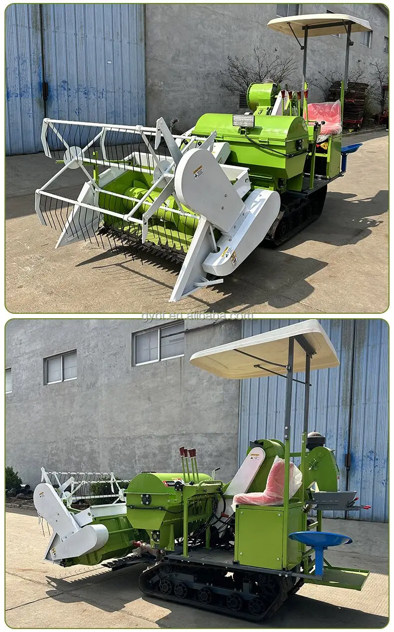 Agricultural Self-propelled Rice Wheat Harvester Rice Combine Harvester ...