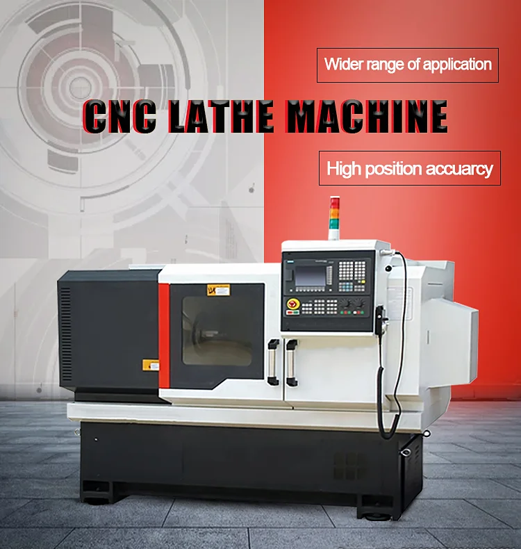 3 Axis Automatic Turning Horizontal Lathe Machine Cnc With Fanuc ...