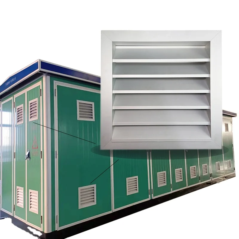 Aluminium louver grille prefabricated substation waterproof ventilation ...