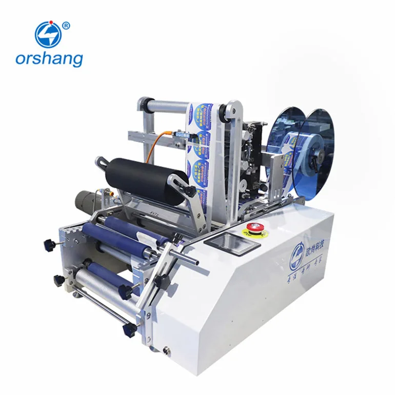 Semi Automatic Labeling Machine For Bottles Sticker Roll Label With ...