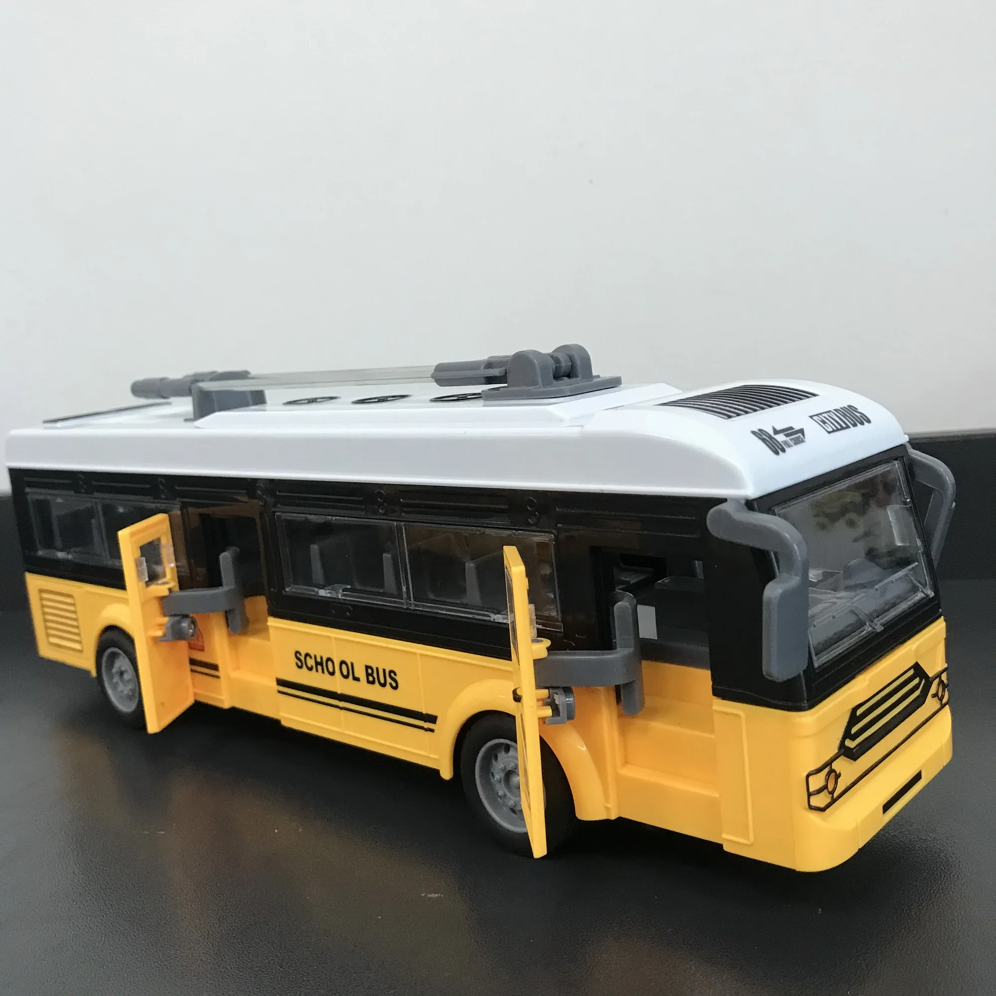 Remote Control Bus Rc Buses Cars Toys Plastic Toy Battery Open Doors ...