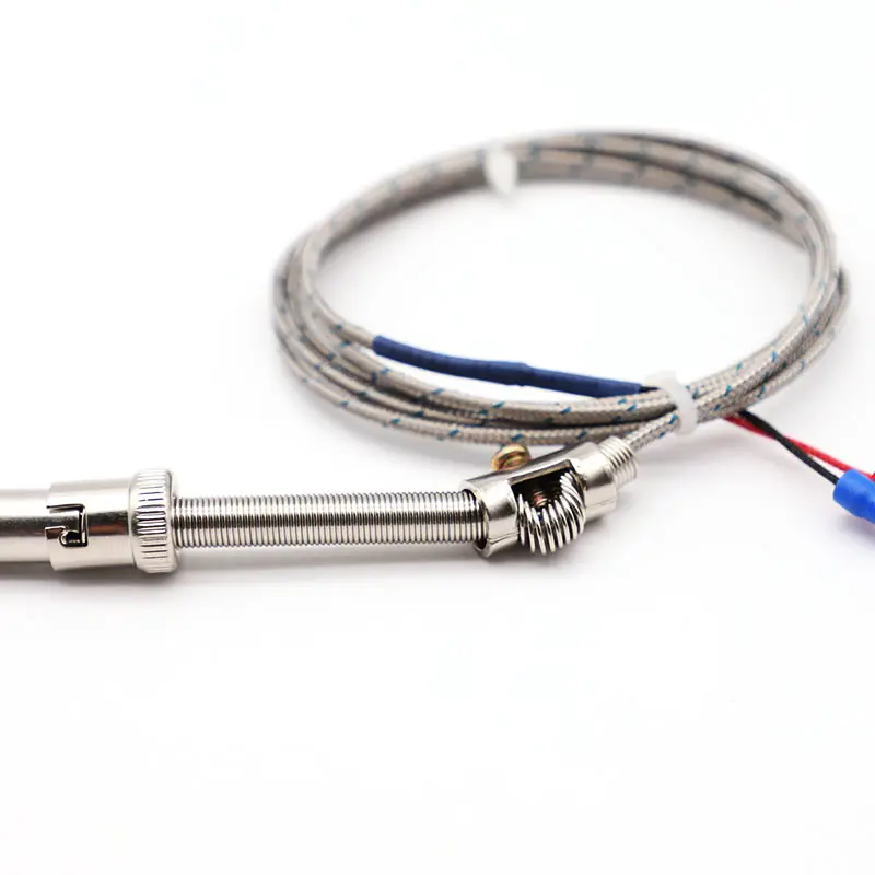 Industrial Compression High Temperature Sensor E J K Pt100 Bayonet Spring Type Thermocouple ...