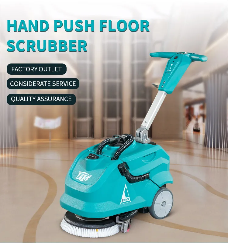 Compact Floor Scrubber Walk Behind Scrubber Dryer /battery Floor ...