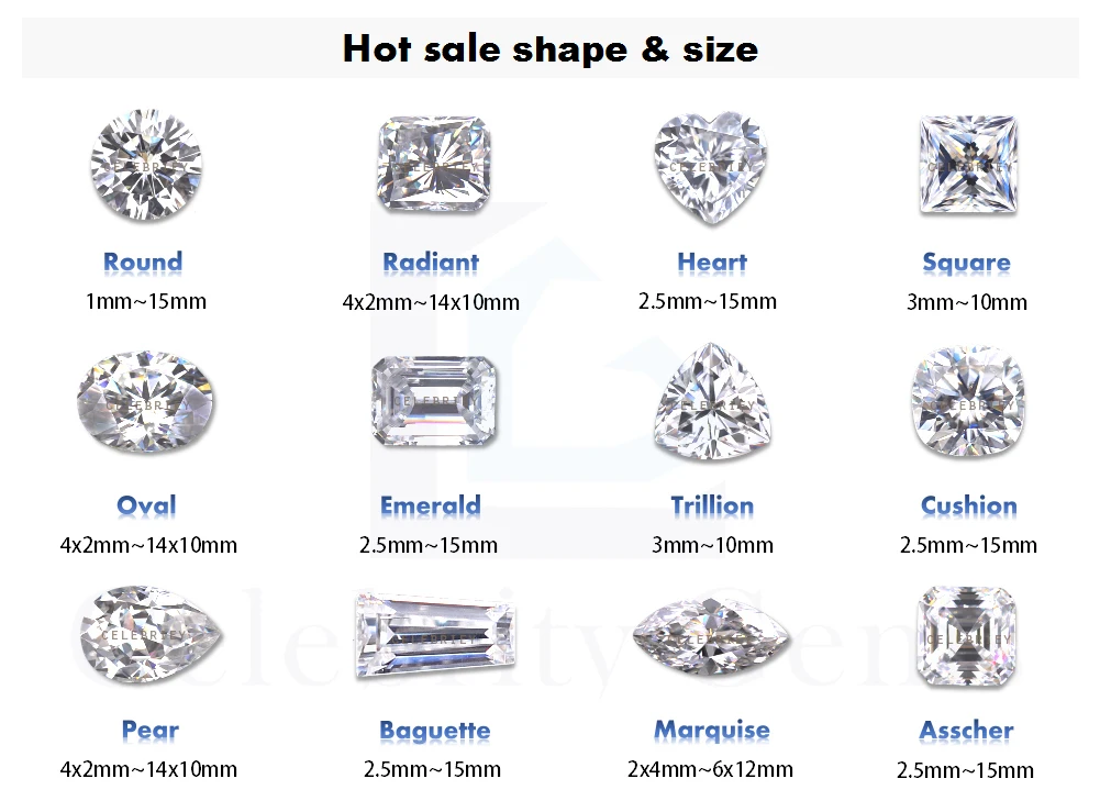 China D Color White Princess Cut Moissanite Stones Wholesale - Buy ...