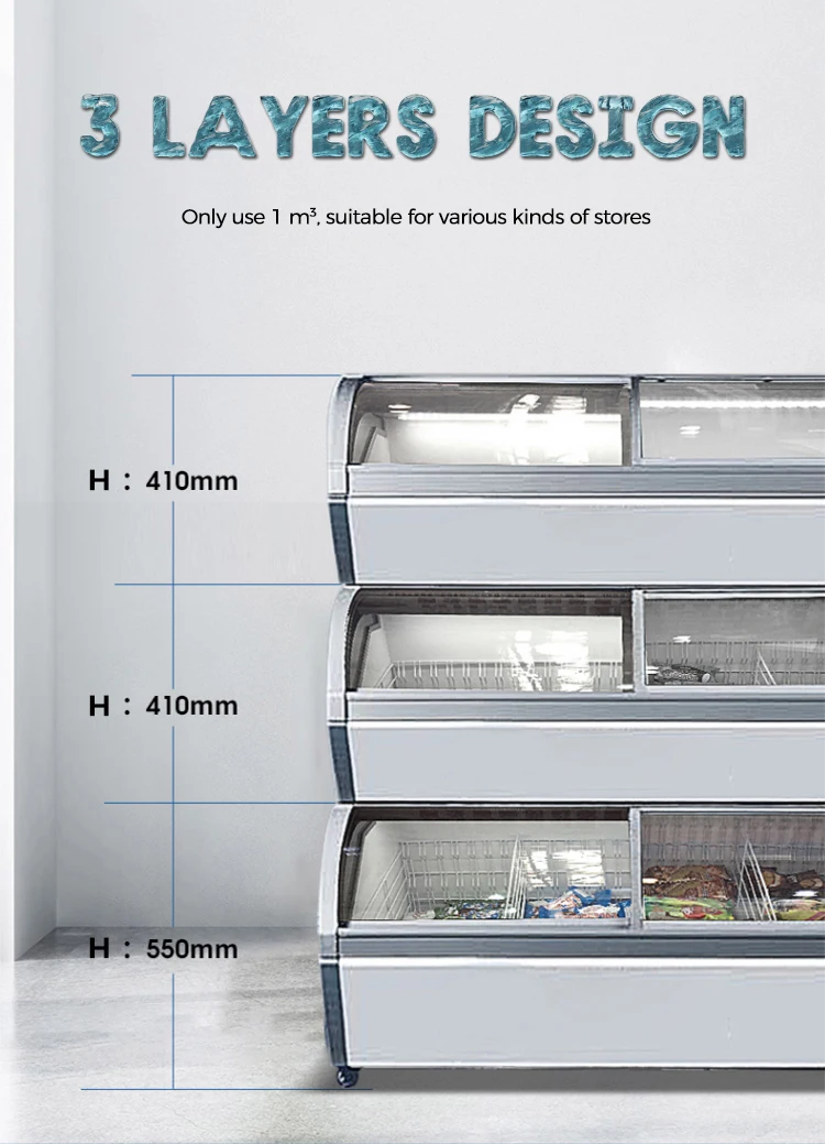 Low Power Consumption Outdoor Paletas Paleta Candy 3 Tier Icecream ...