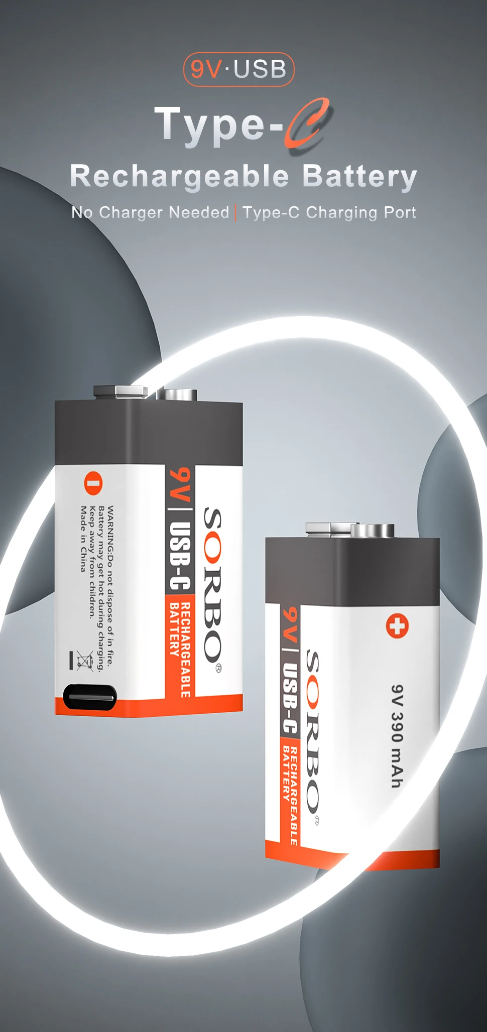 Type C Lithium Recharagbele 9v Battery - Buy 9v Battery,9v Rechargeable ...