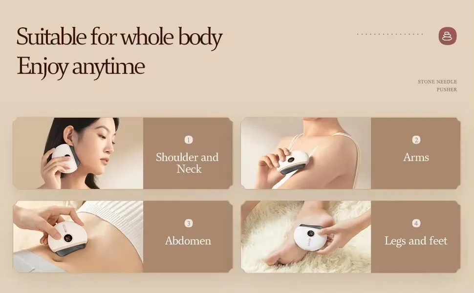 Natural Hot Stone Facial Scrapping Massager for Blood Circulation