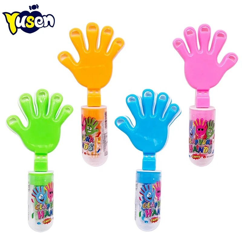 High Quality Hand Clap Plastic Toy With Nipple Hard Candy Sweets Snacks ...