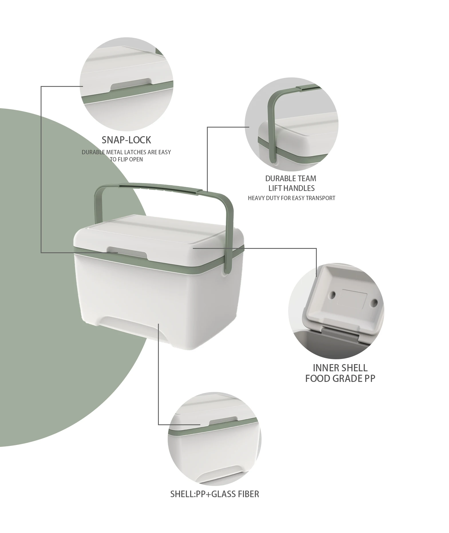 Outdoor Portable Mini Ice Chest Cooler Box Insulated Storage Lunch Box ...