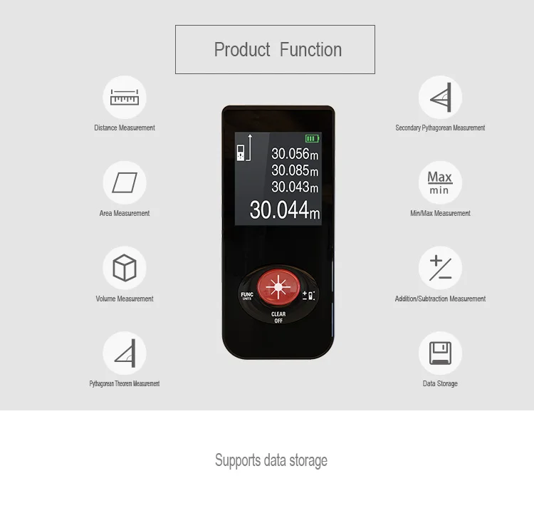 Small Rechargeable Laser Measure Distance Meter Digital Laser ...