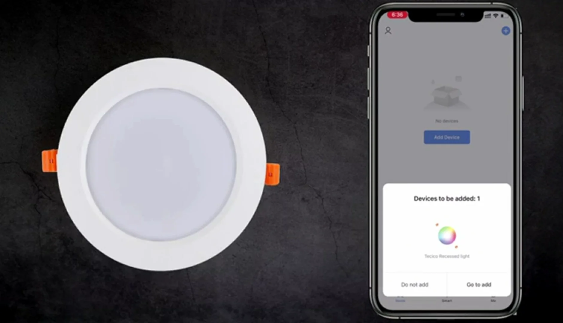 Slim Smart Recessed Led Rgb Downlight For Living Room Cob 6w 12w Mi ...