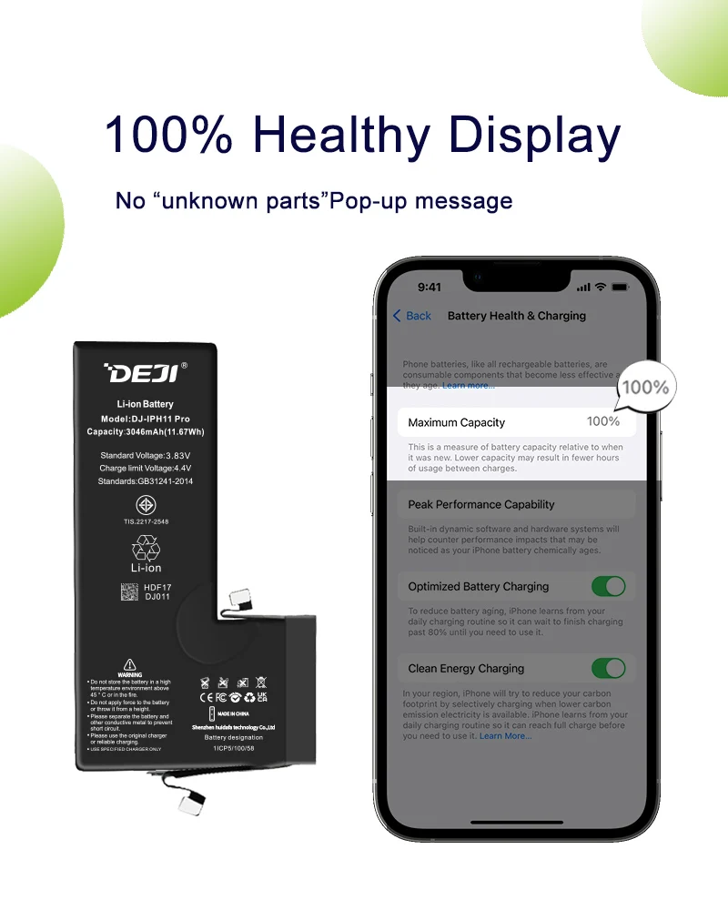 Deji New Upgrade Battery For Iphone Battery 100% Health Solve Popup ...