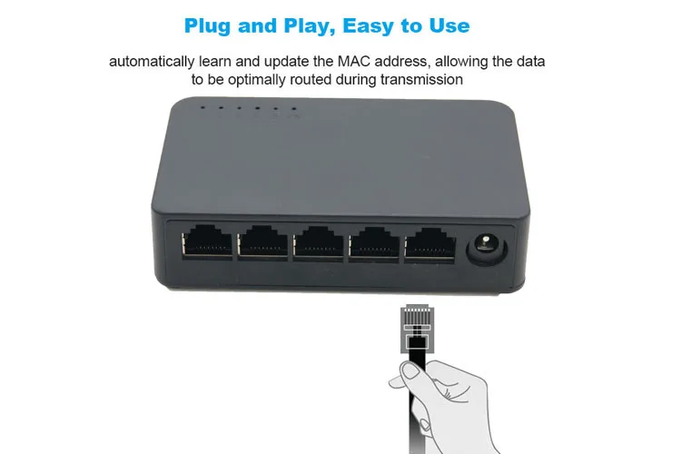 5 Port Ethernet Network Switch 1000mbps Oem 12v Unmanaged 4 Port ...