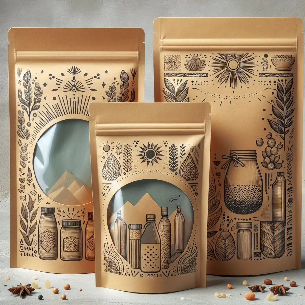 Custom Printed Stand Up Plastic Zip Lock Pouches For Food Packing ...