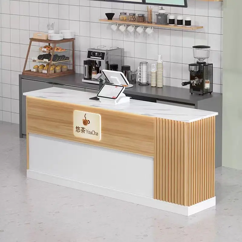 Simple Modern Bar Counter Reception Desk For Restaurant - Buy Counter ...