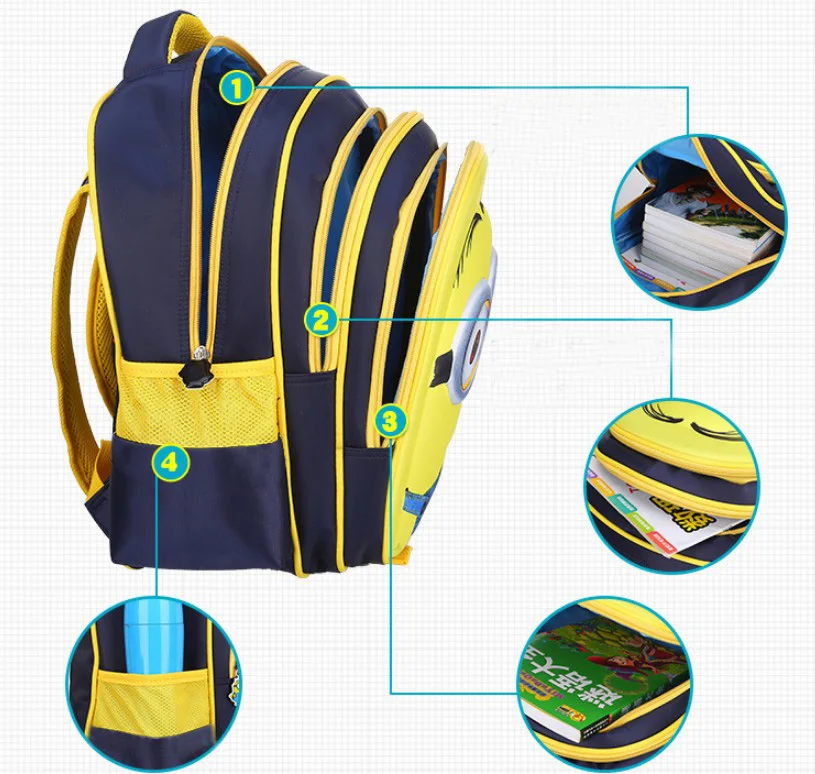 Cute Cartoon Small Yellow Man 3d Eva Backpack For Preschool Kids ...