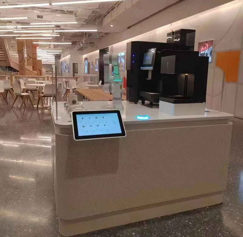 Unmanned Automatic Coffee Robot Arm Cobot Coffe Robot Machine Robotic ...