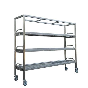 Factory Price Medical Furniture Morgue 3 Dead Bodies Racks With Wheels ...