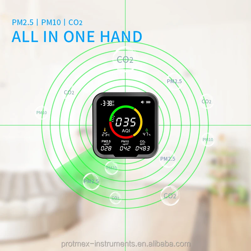 Carbon Dioxide Air Quality Monitor Meter CO2 Meter Indoor