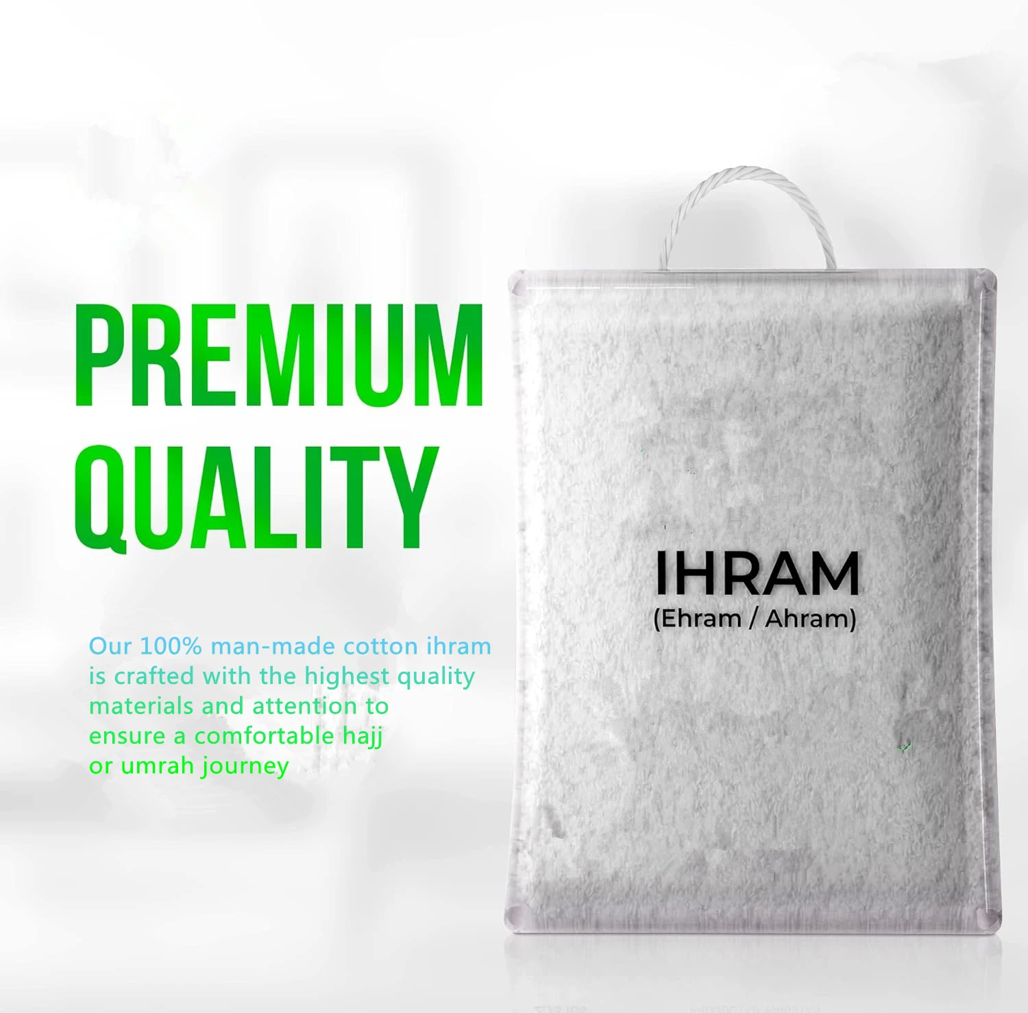 Ihram (Ahram/Ehram) Towel for Hajj and Umrah - Lightweight and Durable ...