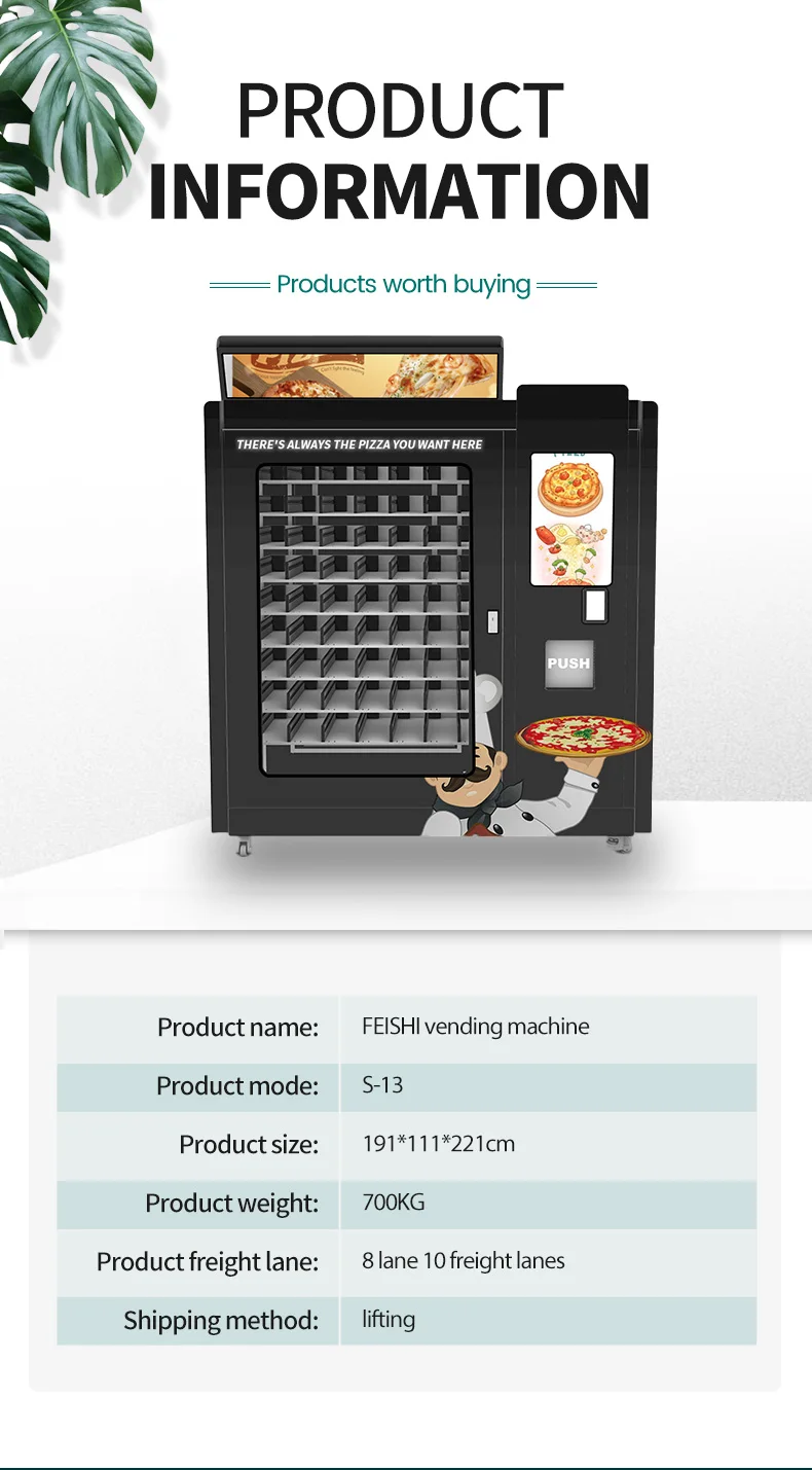 Wholesale Outdoor Robotic Fresh Baked Pizza Slice Vending Machine