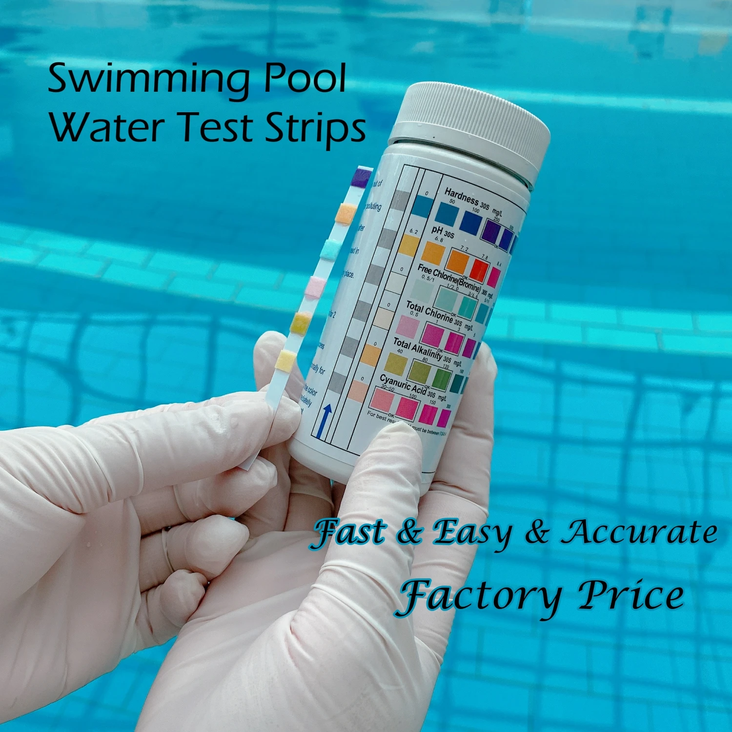 Pool Water Test Strips - 7 in 1 Swimming Pool & Spa Test