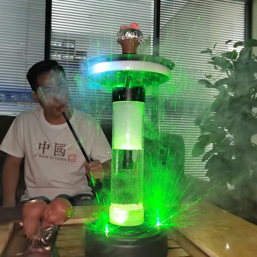 Wholesale Single Hose Hookah Set with LED Light Laser Base