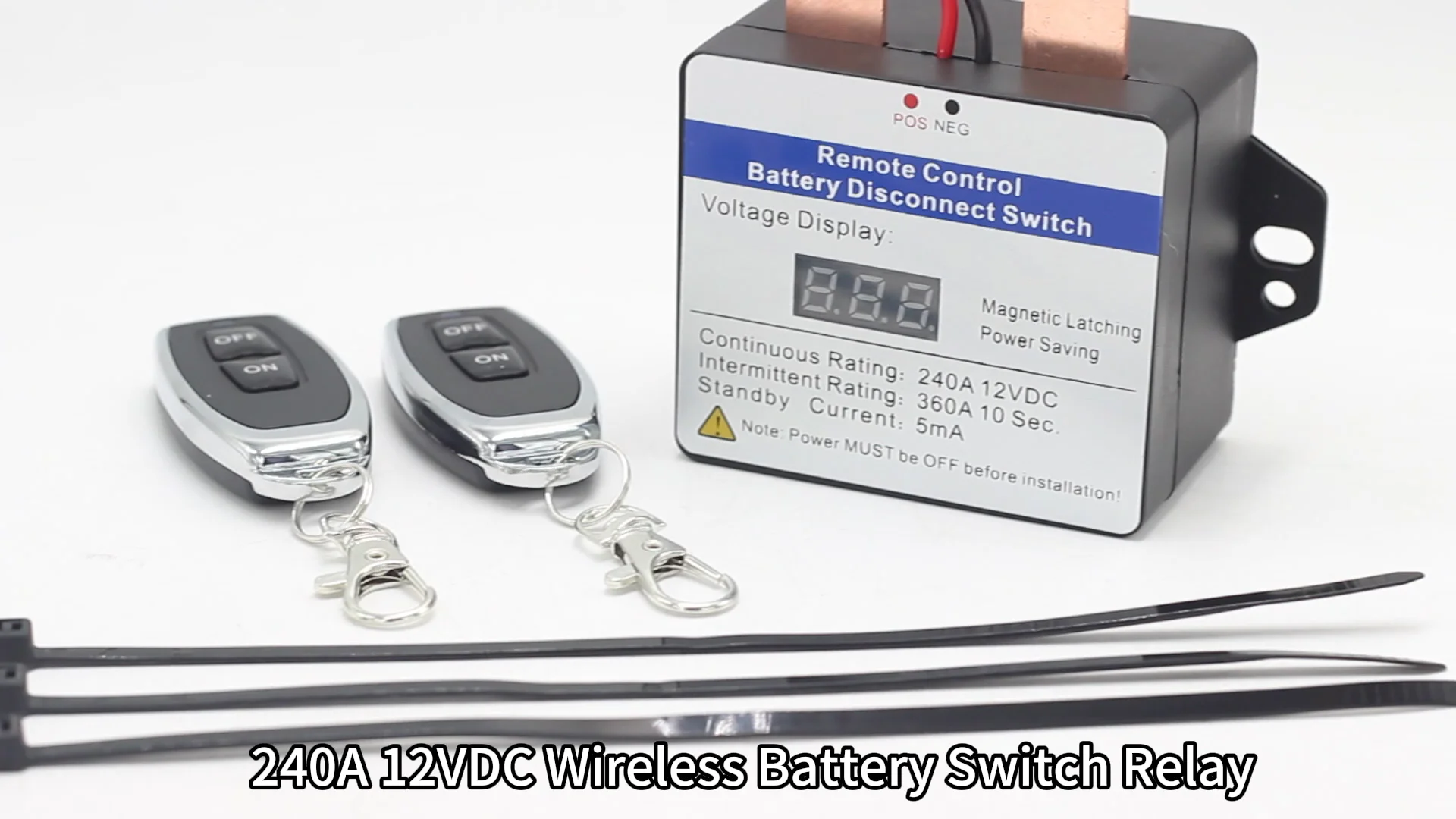 240a 12vdc Wireless Battery Switch Relay Remote Car Battery Disconnect ...