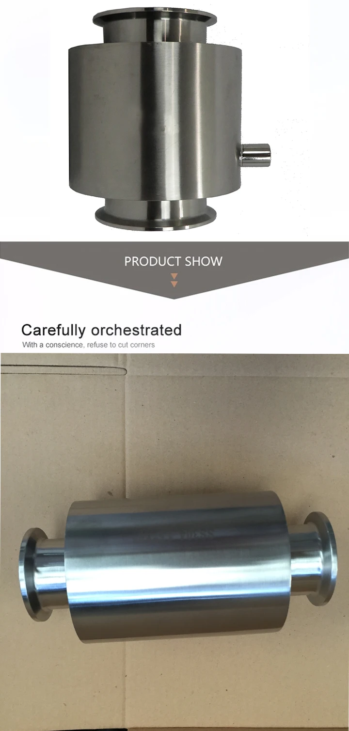 SS316L Hygienic Stainless Steel 3inch 90mm Length Tri Clamp Heat ...