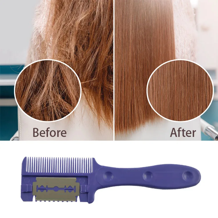 Professional Barber Unbreakable Trim Removable Razor Hair Cutting Comb ...