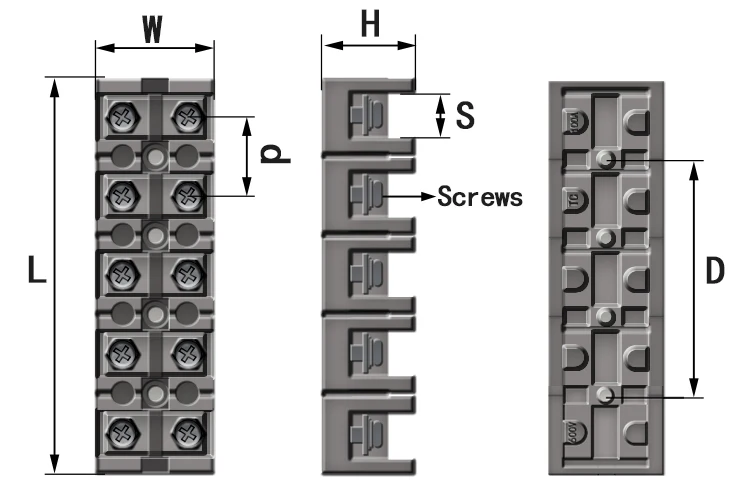TC3003 High Current Terminal Block - 300A 3P 600V