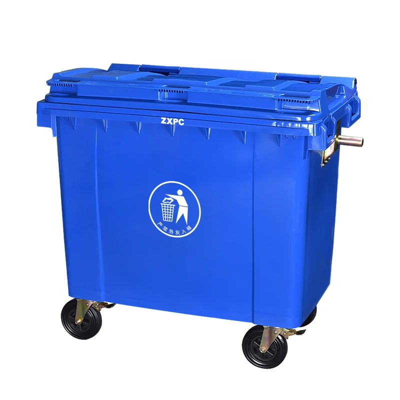 660 Liter Biohazard Mobile Garbage Bin 4 Wheel - Buy Four Wheel Plastic ...