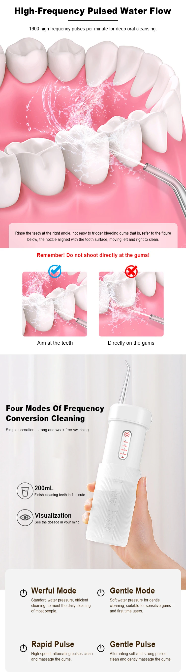 Promotional Business Gift Set Electric Toothbrush Water Dental Flosser ...