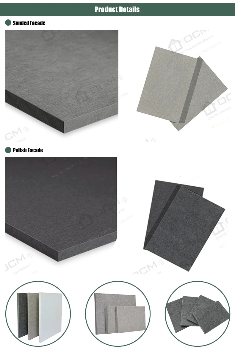 Pre-Finished Transparent Cement Board Construction Cladding Wall Panels ...