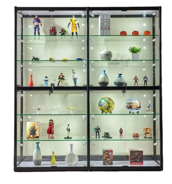 Customizable Led Light Toy Model Display Case Full Vision Glass Jewelry ...