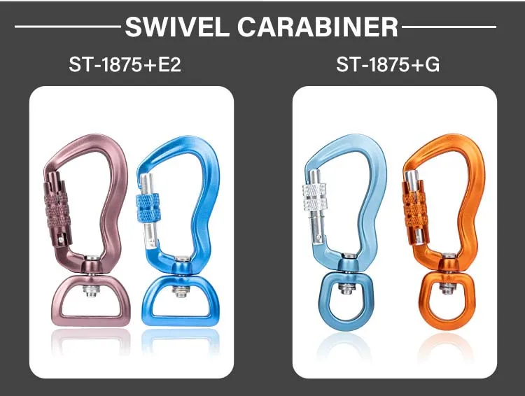 Custom 5KN Swivel Carabiner for Dog Leash - Durable & Lightweight