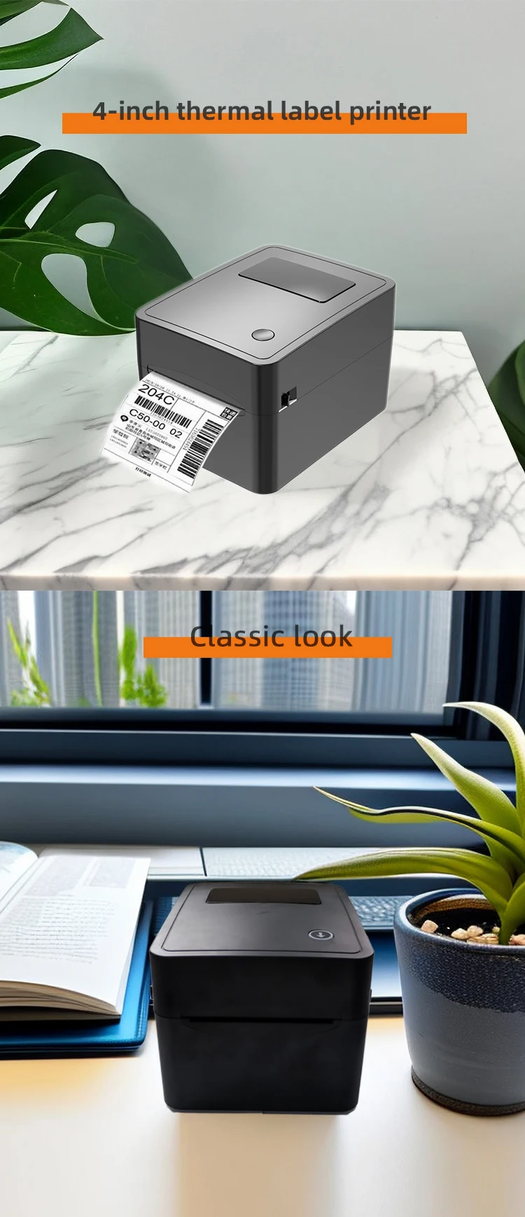 Thermal Label Printer 4x6 Wifi Small Business Printer bluetooth ...