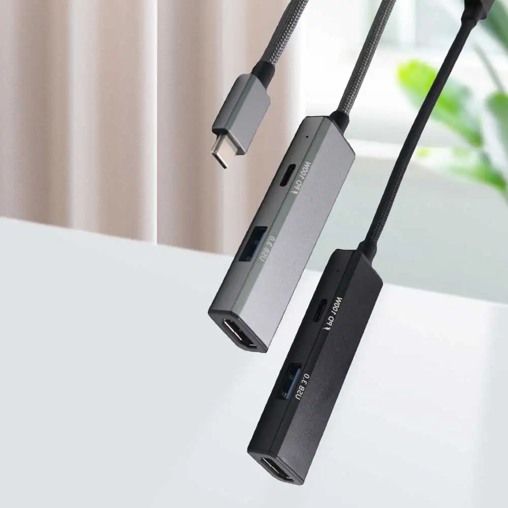 Oswell Adapter 3 In 1 Hub To 4k Usb C To Charging Port Usb 3.0 Extend ...