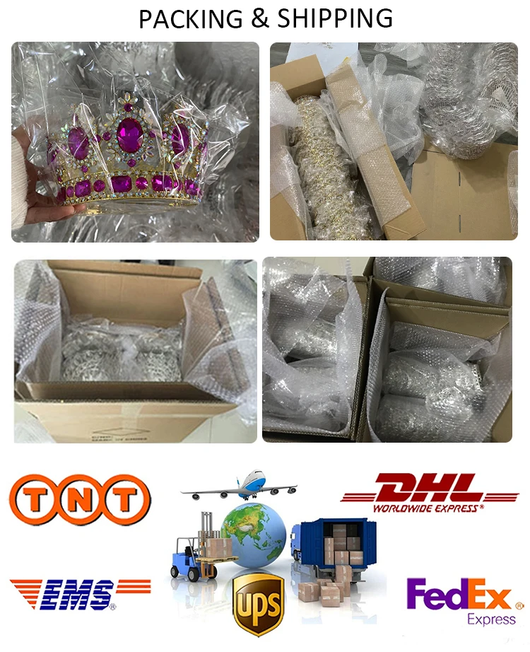 6" Customization Beauty Pageant Crown AB Rhinestone Crystal Princess ...