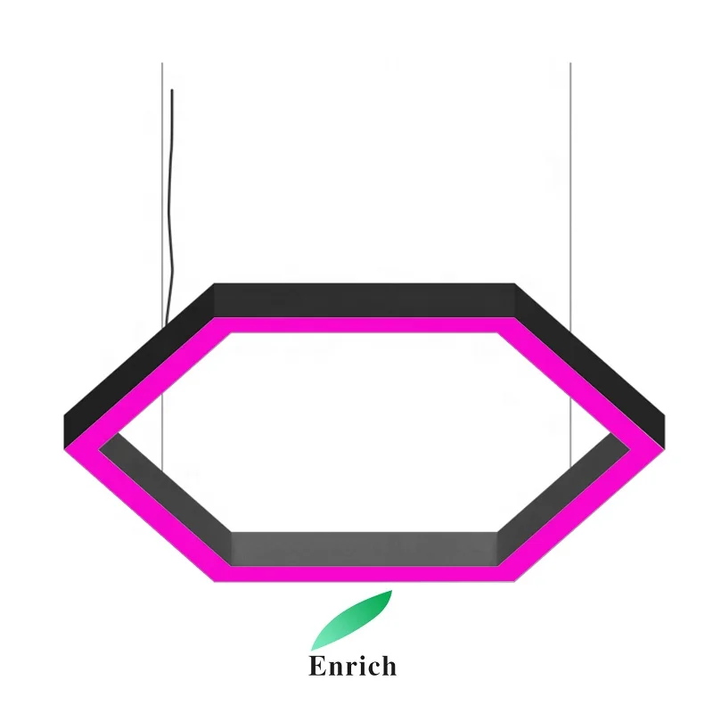 Ceiling Suspended Hexagonal Lamp Fixture 3cct Dali Dimming With ...