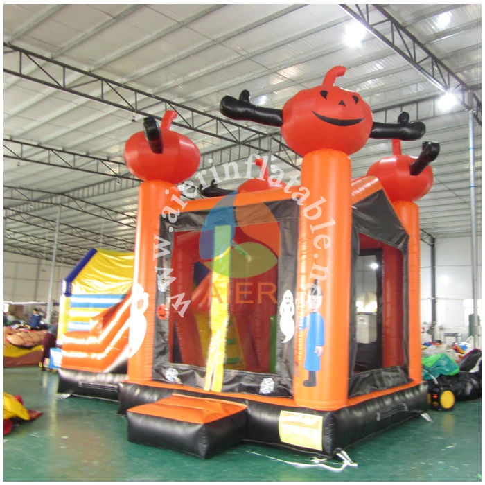 New design inflatable orange bounce house with slide party rental air ...