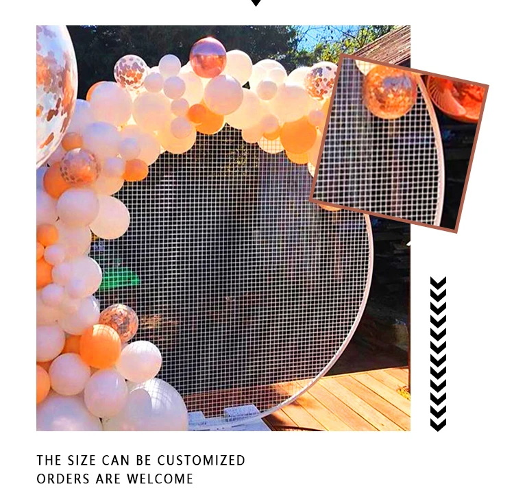 Wholesale Fashion Mesh Round Arch Backdrop for Weddings