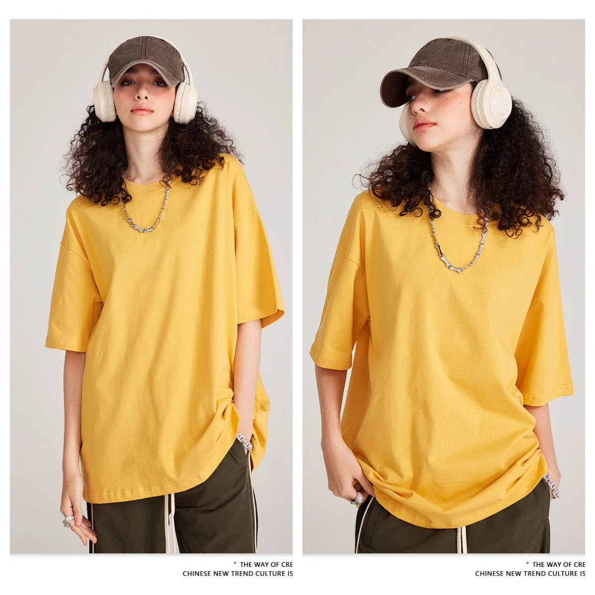 Oversize Streetwear Customised Vintage Aged Washed Blank Basic 260G Large Size Short Sleeve T ...