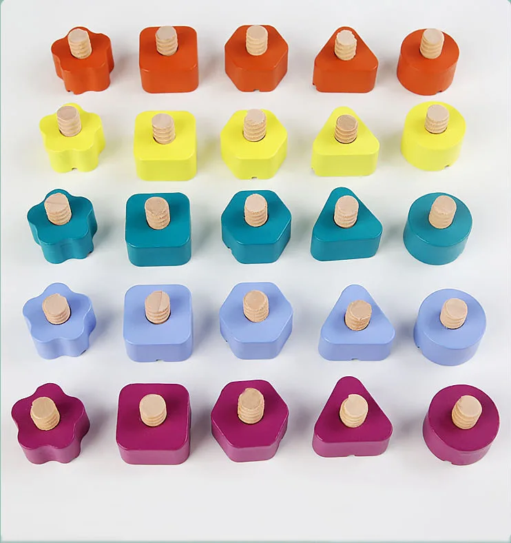 Fine Motor Skills Learning Various Shape Color Cognition Educational ...