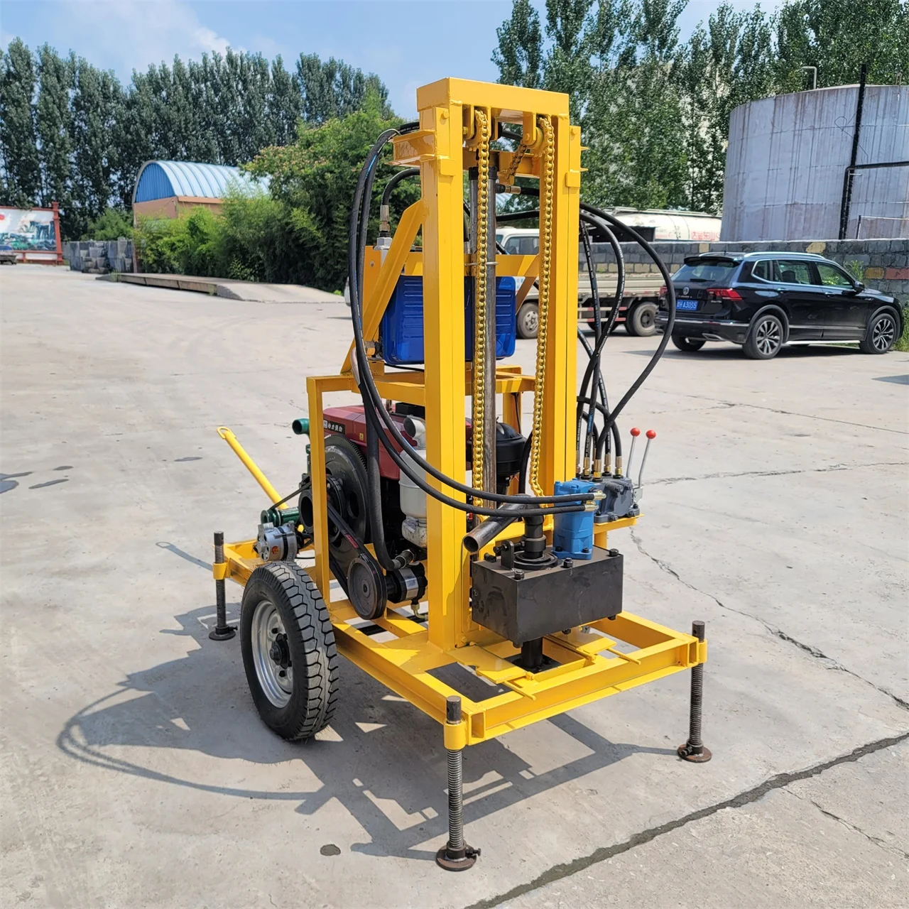 Diesel/gasoline Hydraulic Deep Water Well Drilling Machine