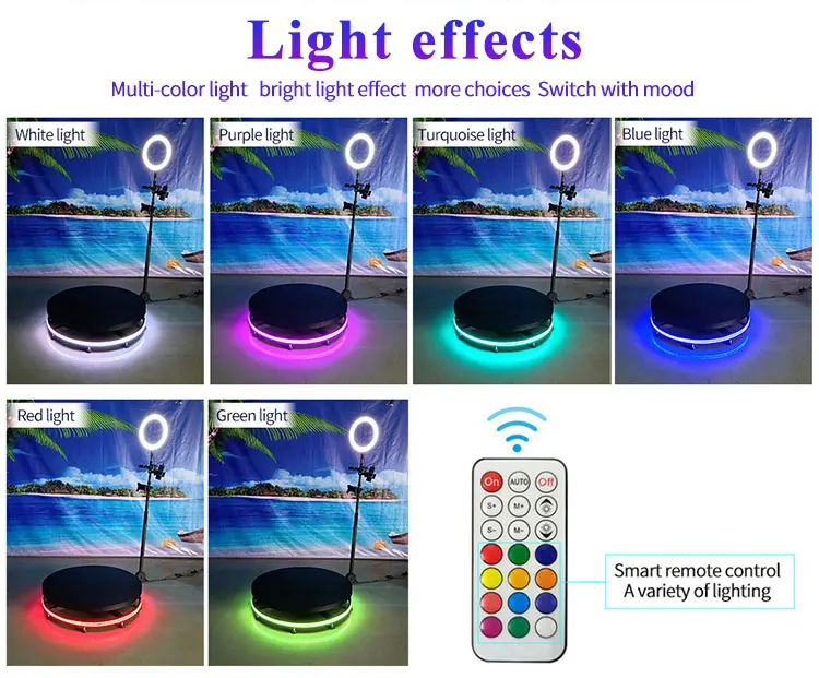 Selfie 360 Spinner Platform Party Supply Photobooth Automatic Rotating ...