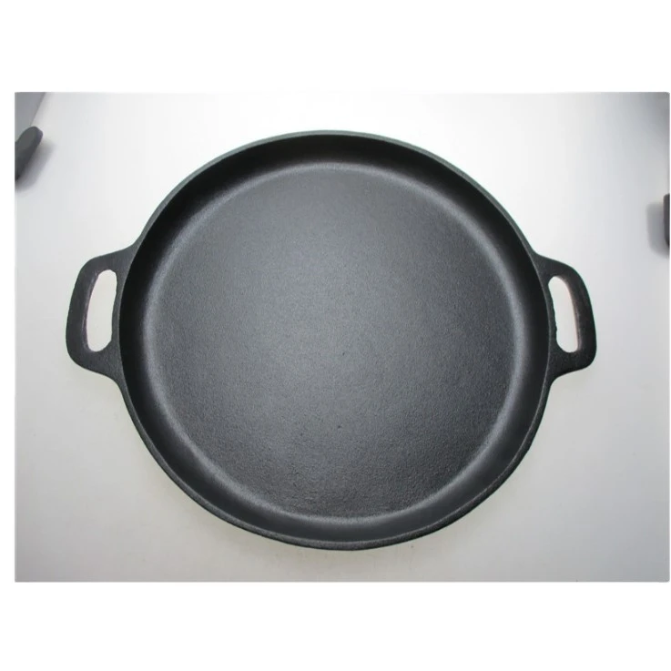 12 Inch Cast Iron Tawa Pan With Double Handle Cast Iron Pizza Crepe Pan ...
