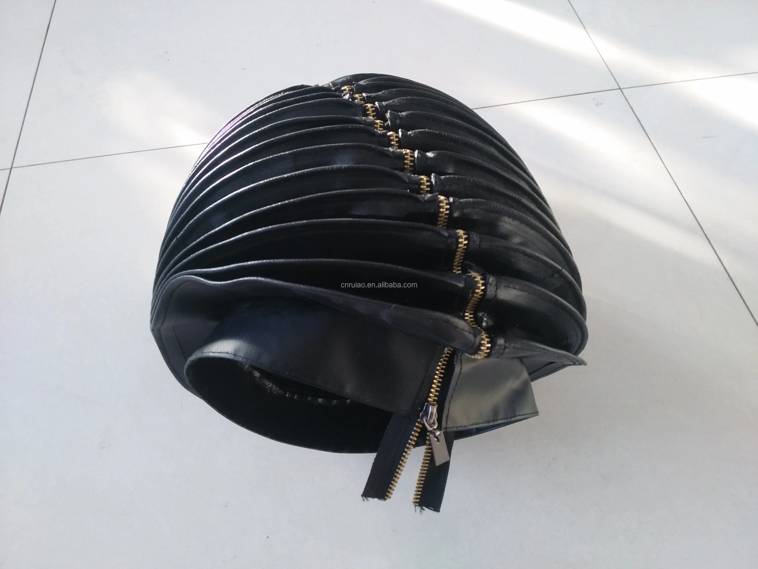 Flexible Hydraulic Cylinder Zipper Accordion Rod Bellow Cover Sewn ...