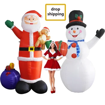 10ft Customized Santa Claus Christmas Inflatables Mascot Lighted ...